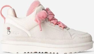 UGG Lowmel Love 25 f&uuml;r Kinder in White, Gr&ouml;&szlig;e Wildleder/Textil