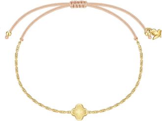 Glanzst&uuml;cke M&uuml;nchen Armband - Edelstahl Armband Kleeblatt - Gr. ONESIZE - in Gold - f&uuml;r Damen