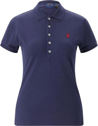 Ralph Lauren Femme, Tops, Bleu, Taille: 42 FR Polo en Piqu&eacute; de Coton Coupe Slim