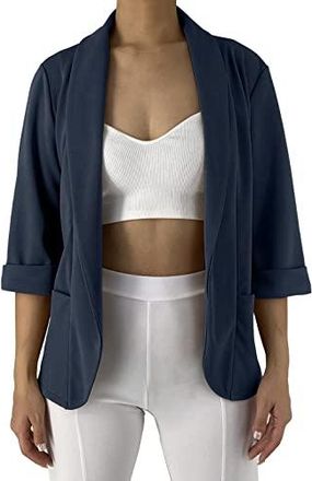 JOPHY & CO. Blazer pour Femme avec Poches (réf. 5572) (S, Bleu Foncé)