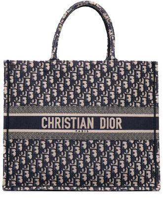 Dior 2019 gro&szlig;e Oblique Book Tote Bag - Blau