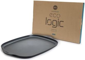 Woll Guss-/Grillplatte Backofenfest 30 x 38 cm Aluminium Induktionsgeeignet Spülmaschinenfest, Schwarz