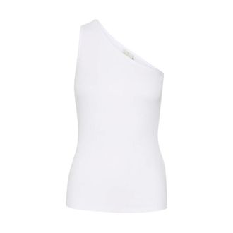 Kaffe Femme, Tops, Blanc, Taille: 42 FR One Shoulder Top Optical White