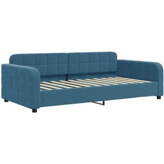 vidaXL Tagesbett Blau 100x200 cm Samt Vidaxl