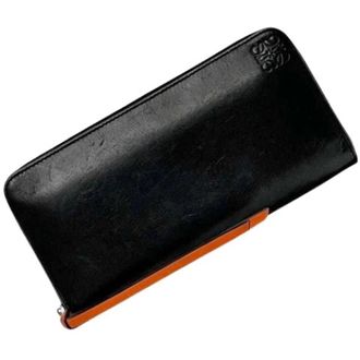 Loewe Portefeuille long Pre-owned (bi-pli) - Femme - Pre-owned - Noir - Taille: ONE Size