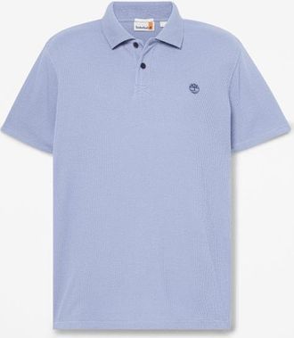 Timberland Kurz&auml;rmeliges Wharf River Polohemd mit Waffelstruktur f&uuml;r Herren in Blau, Herren, Blau, Gr&ouml;&szlig;e
