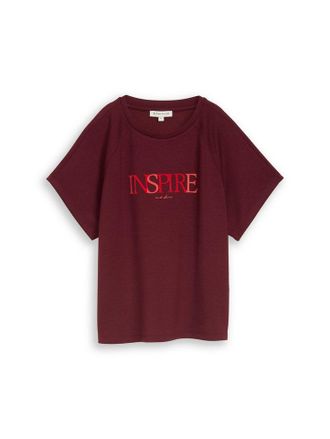Tom Tailor T-Shirt T-Shirt (im Einserpack) Scuba T-Shirt mit Schriftzug