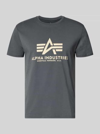 Alpha Industries T-Shirt mit Logo und Rundhalsausschnitt