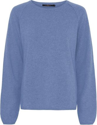 BTF-CPH Feinstrick-Pullover mit Rundhalsausschnitt - - Knitwear - Damen - Blau - 2XL
