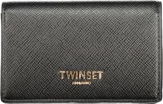Twinset Saffiano Leder Kartenetui - - Accessories - Damen - Schwarzk - ONE SIZE
