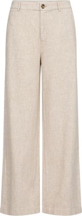 Part Two Femme, Pantalons, Beige, Taille: 44 FR Pantalon Large Mélange Chêne Français