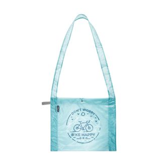 Tatonka Bike Musette M (5L) - Flache und leichte Umhängetasche für Radfahrer - Klein zusammenfaltbar - 5 Liter Volumen (Light Blue)