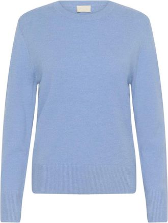 Soaked In Luxury Femme, Pulls, Bleu, Taille: 44 FR Maille &agrave; col rond