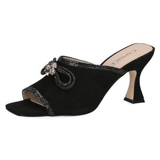 Caprice Femme 9-27212-42 Sandale &agrave; Talon, Suede Noire, 38 EU