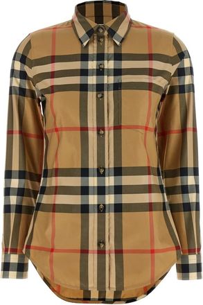 Burberry Femme, Blouses et Chemises, Beige, Taille: 36 FR Lapwing Chemise en Twill de Coton