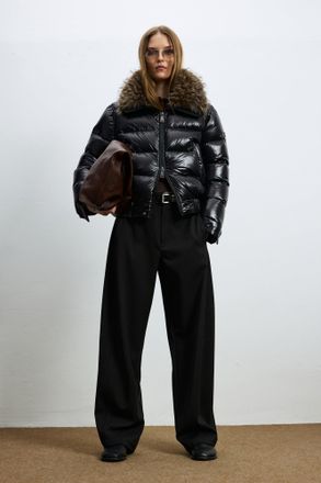 Lufian Damen Gl&auml;nzende Pufferjacke mit G&auml;nsedaunen