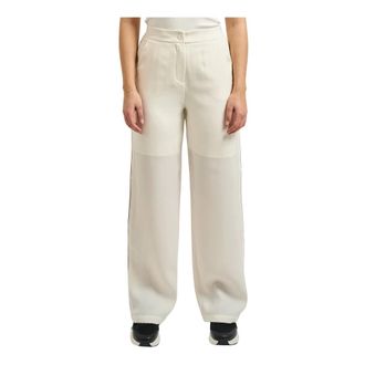 Guess Femme, Pantalons, Blanc, Taille: 36 FR Side Stripe Wide Pantalons