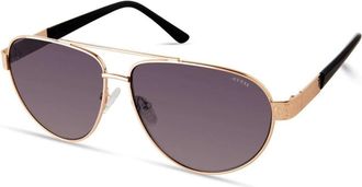 Guess unisex, Accessoires, Gris, Taille: ONE Size Lunettes de soleil en m&eacute;tal avec verres de cat&eacute;gorie 3