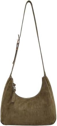 Fredsbruder Cuir sac &agrave; &eacute;paule bandouli&egrave;re Velvet Wild Midi Hobo Khaki olive