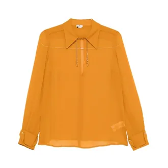 Elisabetta Franchi Femme, Blouses et Chemises, Orange, Taille: 40 FR Elisabetta Franchi Chemises