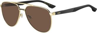 HUGO BOSS Lunettes de soleil 1914/S - unisex - Accessoires - Jaune - Taille: 61 MM