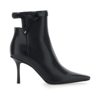Jimmy Choo London Schwarze Leder Stiefeletten mit Knotendetail - - Shoes - Damen - Schwarzk - 41 EU
