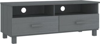 vidaXL Vidaxl - TV-Schrank hamar Dunkelgrau 106x40x40 cm Massivholz Kiefer