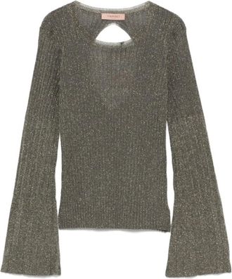 Twinset Femme, Pulls, Gris, Taille: 38 FR Maille ras du cou