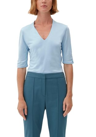 s.Oliver Black Label Damen T-shirts T Shirts kurzarm, Blau, 32 EU