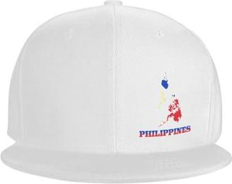 Generic Drapeau des Philippines Carte des Philippines Femme Homme Strapback Cap Respirant Casquette Hip Hop Mode Snapback Chapeau pour Camping Sport Hip Pop