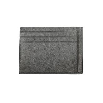 Calvin Klein Saffiano Leather Card Case - Black