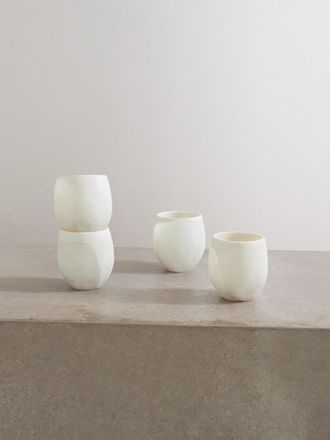 Dinosaur Designs Set De Quatre Grands Verres En Résine Rock - Blanc