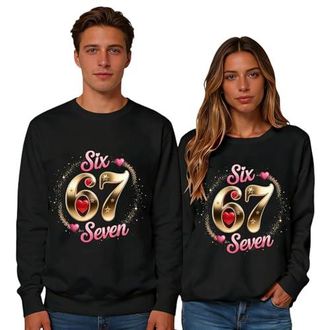 Generic 2026 Saint Valentin Unisexe Imprim&eacute; Col Ras du Cou Sweatshirt Doux D&eacute;contract&eacute; Pull Manches Longues Pour Et, Noir, XXL