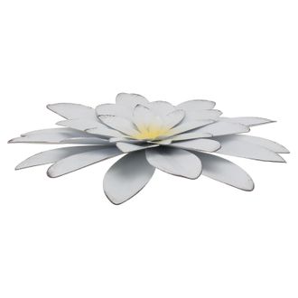 Lurrose ELAYARD Wei&szlig;e Eisen Blumenhalter Wanddeko mit H&auml;ngendem Wandobjekt f&uuml;r Wohnzimmer und Schlafzimmer im Nordischen Stil