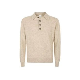 Eleventy Polo-Shirt mit 4 Kn&ouml;pfen - - Tops - Herren - Beige - XL