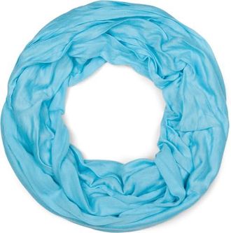 styleBREAKER Écharpe tube en jersey à effet crash, unie, légère pour lété, élastique 01016041, couleur:Turquoise