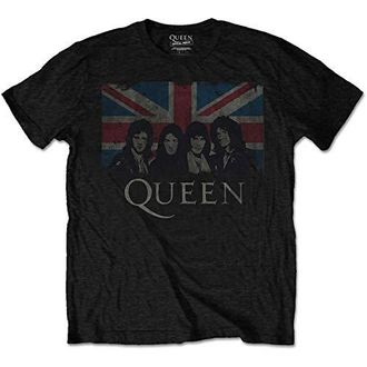 Queen Rockoff Trade Queen Union Jack (Retail Pack) T-Shirt, Noir (Noir Noir), S Homme