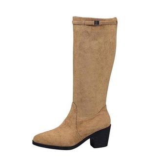 Generic Bottes dhiver &agrave; bout pointu pour femme - &Agrave; enfiler - Pour le quotidien, le bureau, les rendez-vous galants, kaki, 36.5 EU