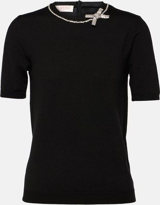 Valentino Verzierter Pullover aus Schurwolle