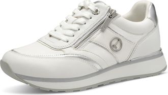 Tamaris Damen Klassische Ballerinas, Frauen Flats,Comfort Lining,TOUCHit-Fußbett,Slip-ons,klassisch elegant,Ballerinen,White/Silver,42 EU