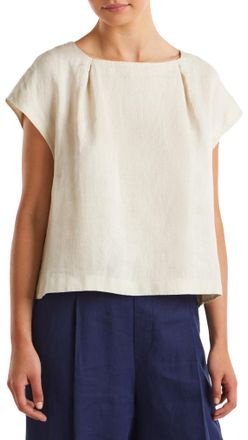 Benetton Damen Bluse 5bmldq079 Hemd, Beige 152, X-Large