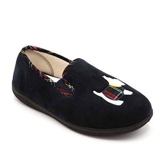Padders Plus Femme Dandie Chaussons, Bleu (Navy 24), 38 EU XX-Large