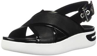 Geox Femme Ottaya A Sandales Bout Ouvert, Noir (Black C9999), 36