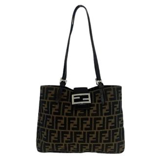 Fendi Pre-owned Zucca Canvas Leather Shoulder Bag - - Pre-owned - Damen - Braun - ONE SIZE