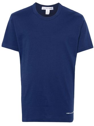 Comme Des Garçons t-shirt en coton à logo imprimé - Bleu