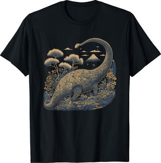 Freestyle Surrealismus Japanische Malerei Brontosaurus T-Shirt