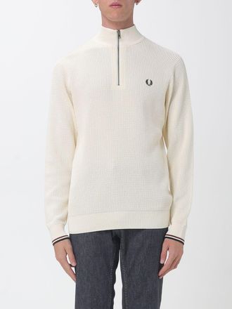 Fred Perry Pull &agrave; col roul&eacute; en coton avec demi-zip et logo brod&eacute;