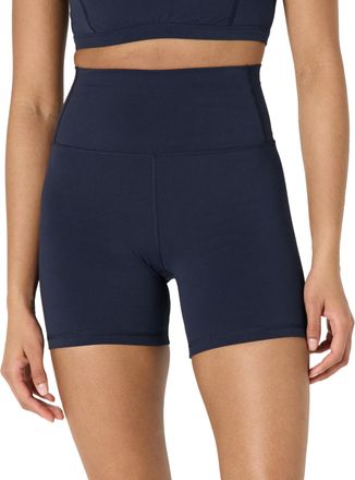 Amazon Essentials Damen Active FormFlex Butterweiche Yoga-Radlerhose, mit Mittlerer Taille, Schrittlänge von 13 cm, Marineblau, S