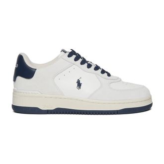 Polo Ralph Lauren White Suede Master Sneakers - - Shoes - Herren - Wei&szlig; - 46 EU
