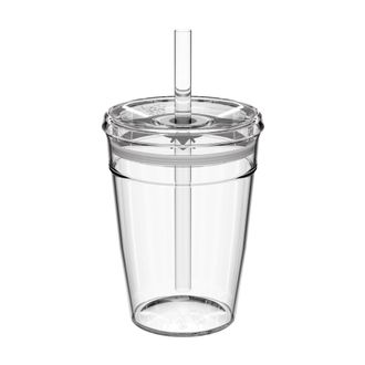 KeepCup Cold Cup - transparenter Eiskaffeebecher mit Deckel und Strohhalm - 340 ml